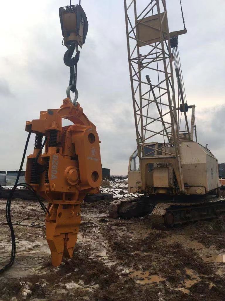 300KW Electric Vibro Hammer Pile Driver Crane Excavator Mounted ...